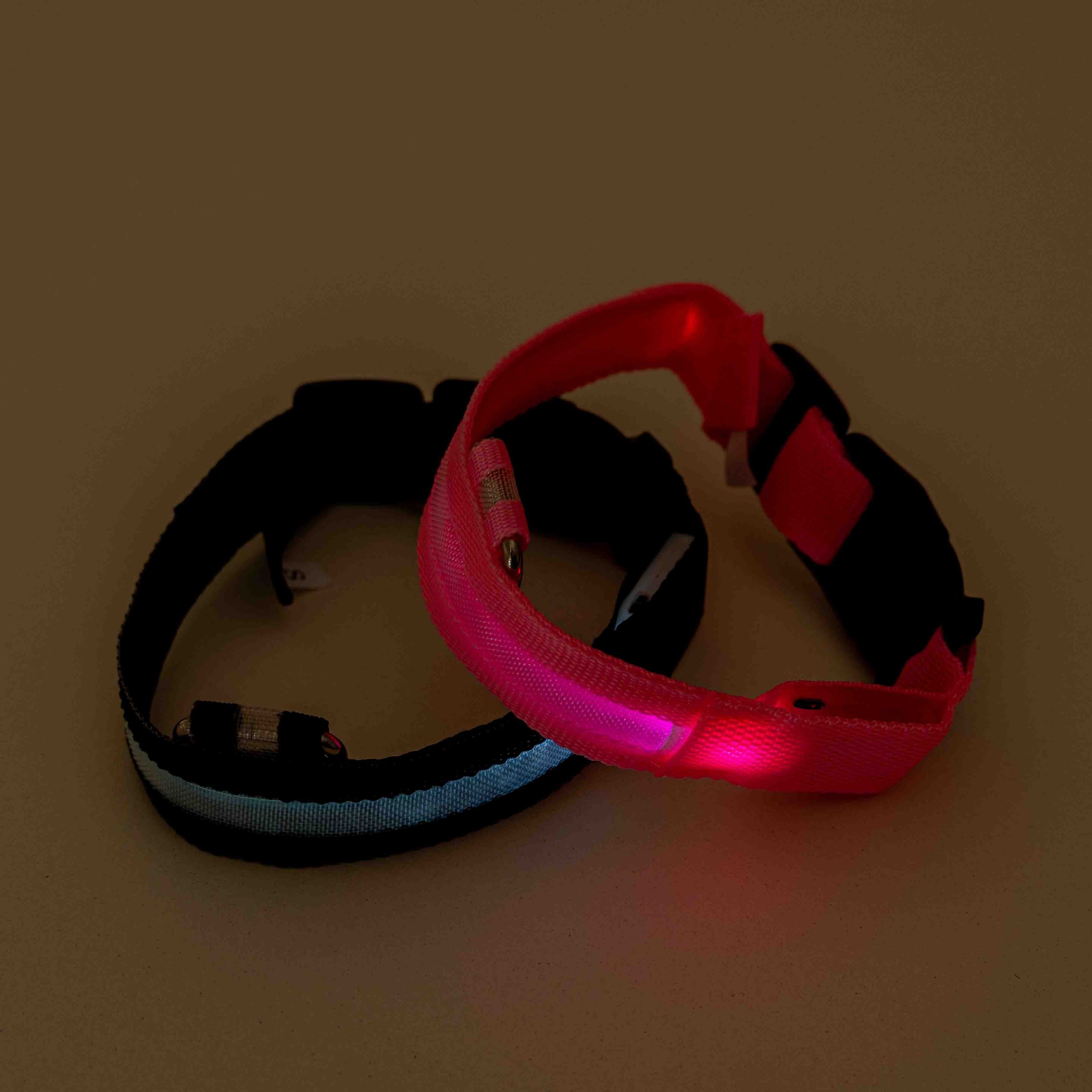 Collares LED Brilla Para Perros Seguridad Y Visibilidad Recargable ...